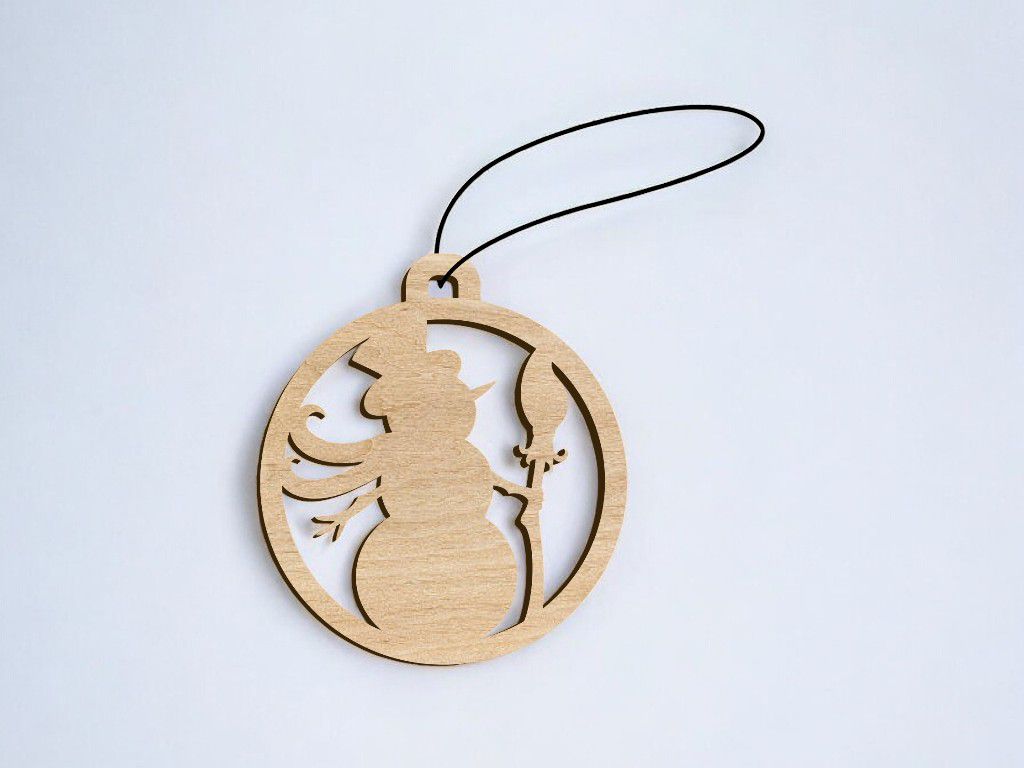 Laser Cut Christmas Snowman Craft Blank CDR DXF EPS SVG File Free ...