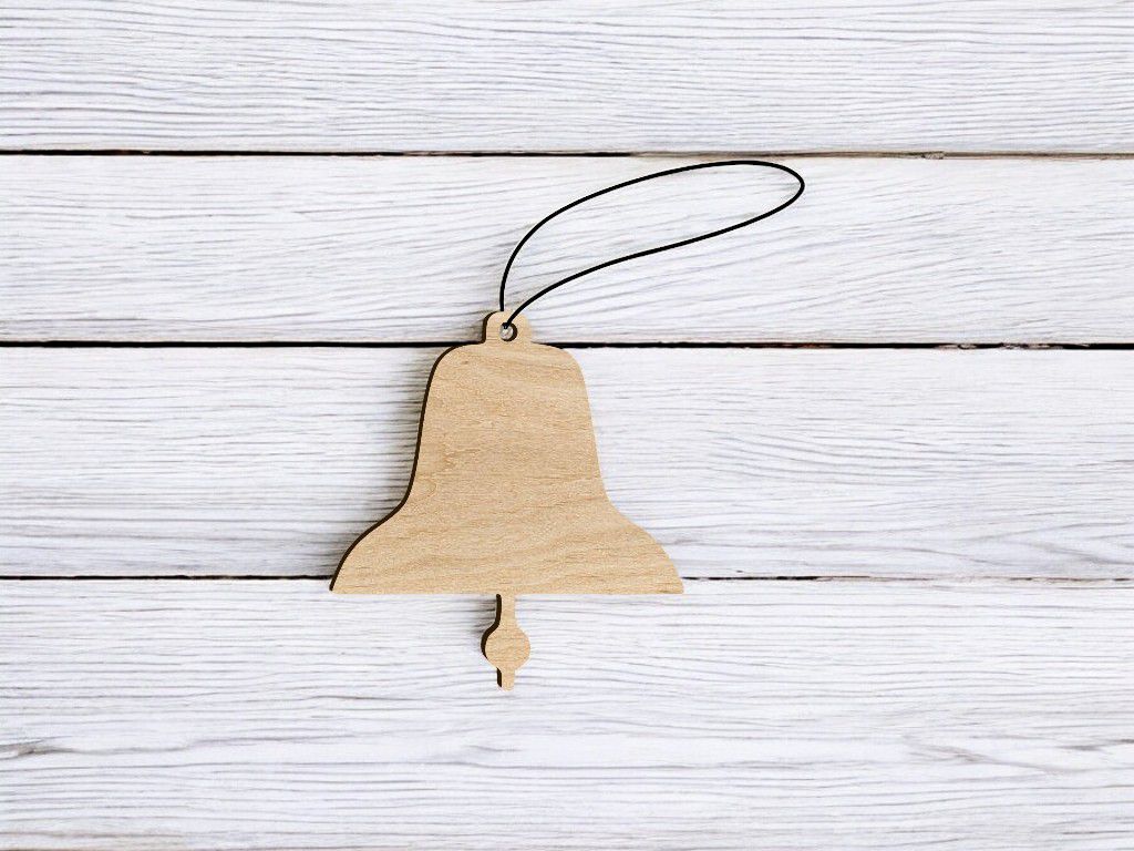Laser Cut Bell Shaped Christmas Tree Ornament CDR DXF EPS SVG File Free ...