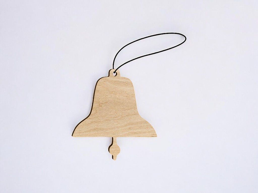 Laser Cut Bell Shaped Christmas Tree Ornament CDR DXF EPS SVG File Free ...