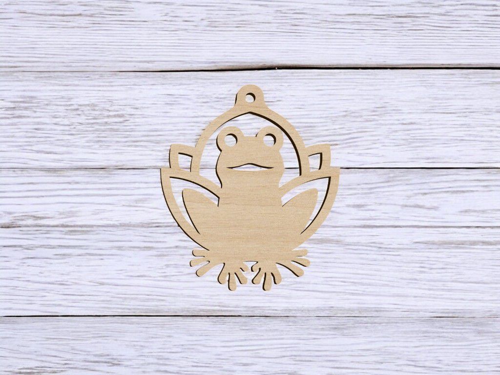 Laser Cut Frog Christmas Ornament CDR DXF EPS SVG File Free Download ...