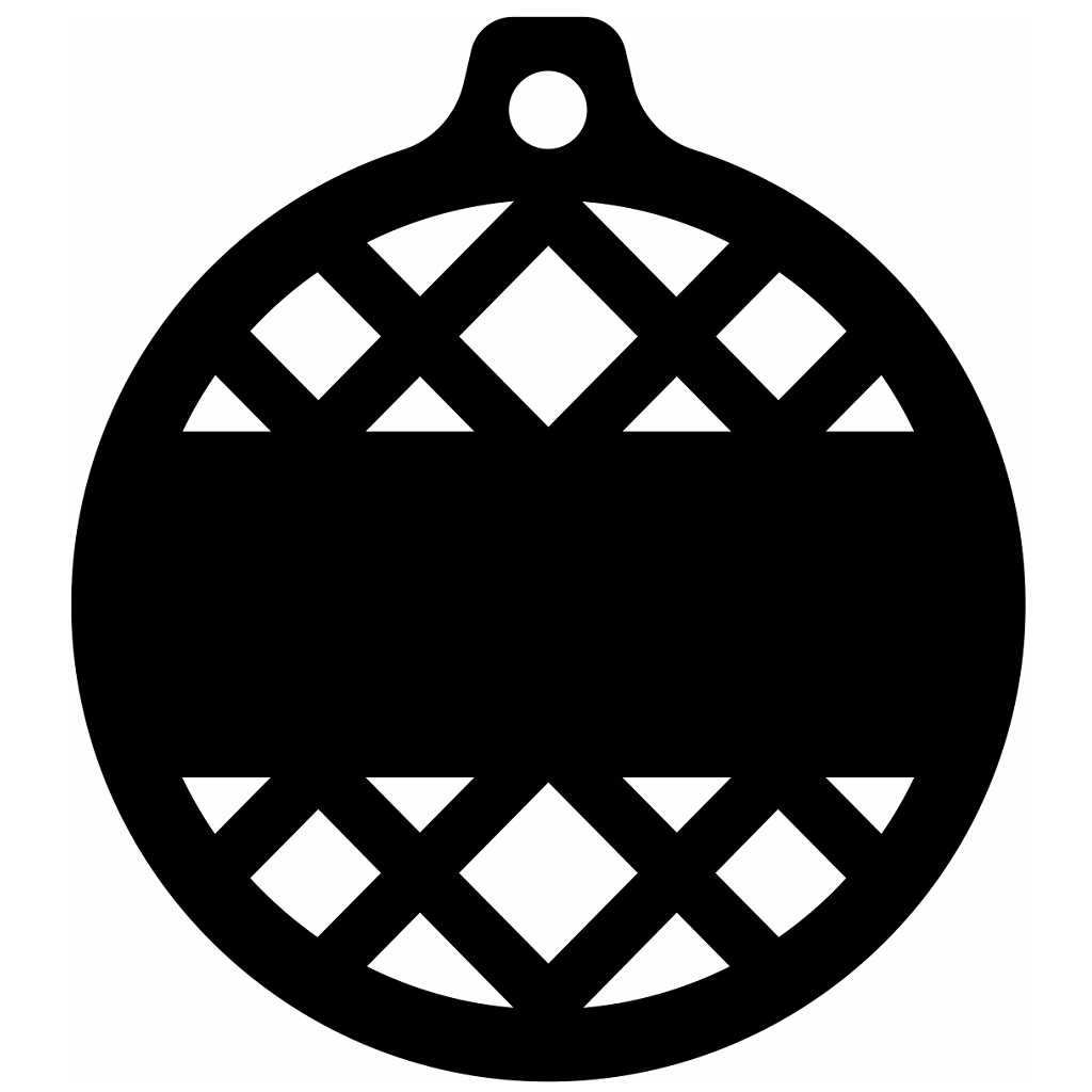 Laser Cut Custom Name Geometric Bauble CDR DXF EPS SVG File Free ...