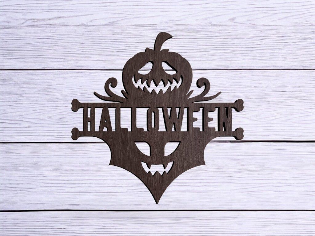 Laser Cut Halloween Decor Scary Sign CDR DXF EPS SVG File Free Download ...
