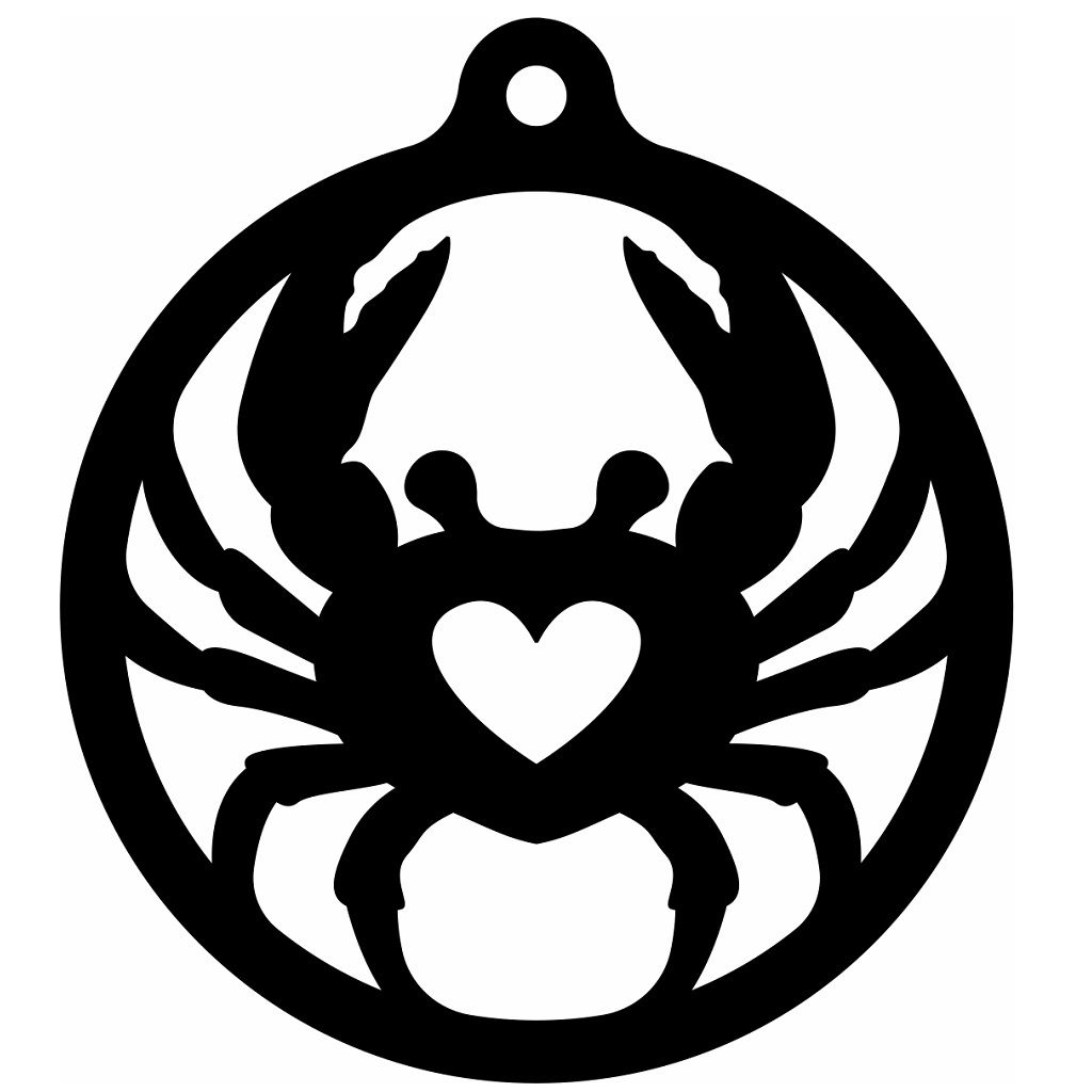 Laser Cut Festive Crab Bauble CDR DXF EPS SVG File Free Download | Vecty