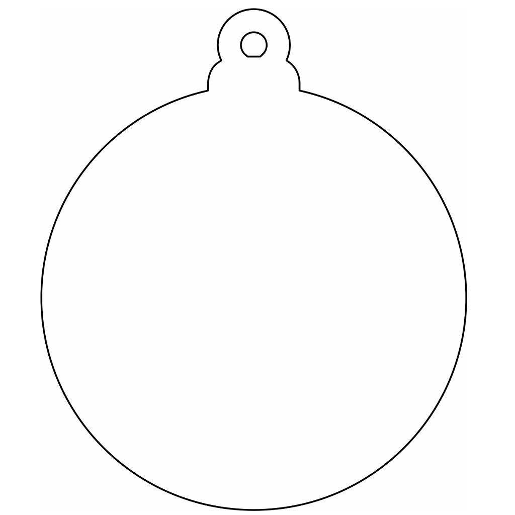 Laser Cut Round Bauble Blank Craft Shape CDR DXF EPS SVG File Free ...