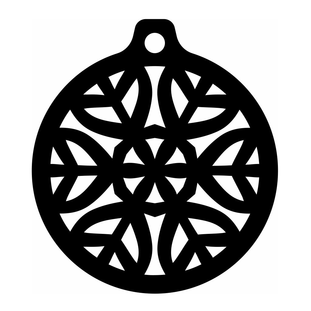 Laser Cut Christmas Bauble Decoration CDR DXF EPS SVG File Free ...