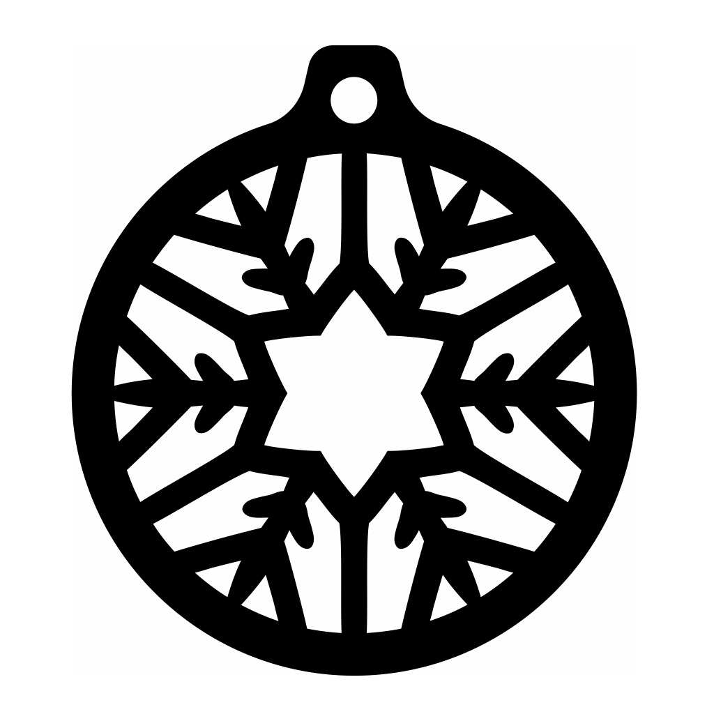 Laser Cut Christmas Snowflake Bauble CDR DXF EPS SVG File Free Download ...