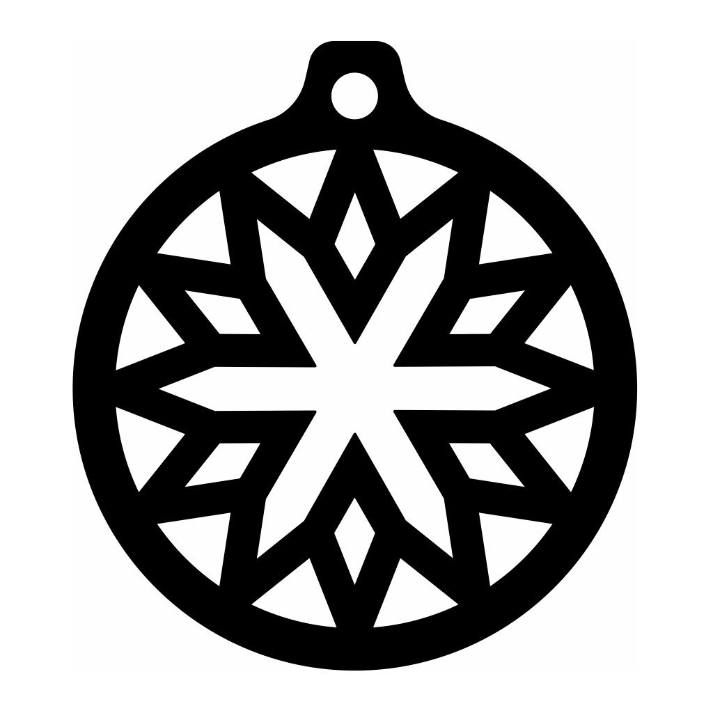 Laser Cut Floral Snowflake Bauble CDR DXF EPS SVG File Free Download ...