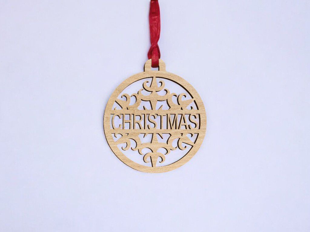 Laser Cut Personalized Decorative Christmas Bauble CDR DXF EPS SVG File ...