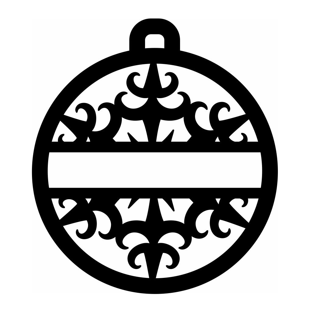 Laser Cut Personalized Decorative Christmas Bauble CDR DXF EPS SVG File ...