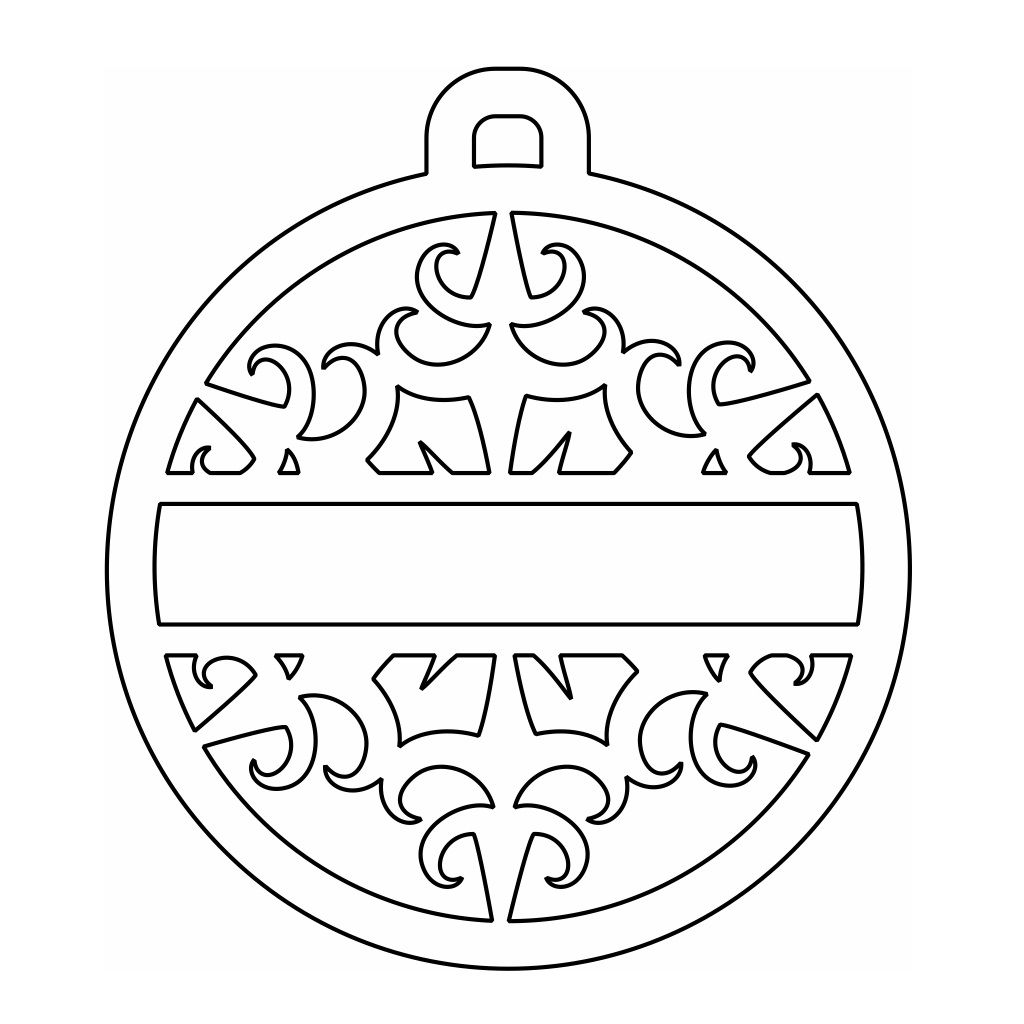 Laser Cut Personalized Decorative Christmas Bauble CDR DXF EPS SVG File ...