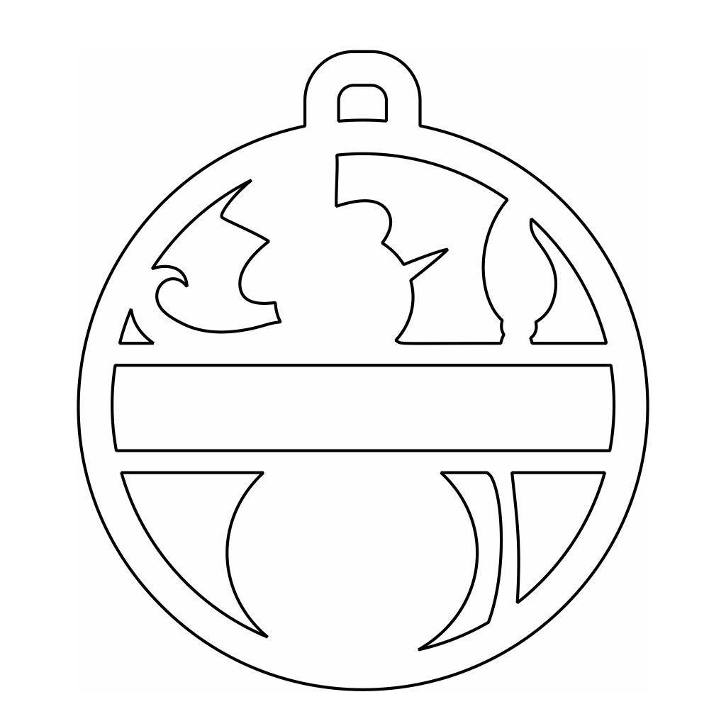 Laser Cut Personalized Snowman Bauble CDR DXF EPS SVG File Free ...