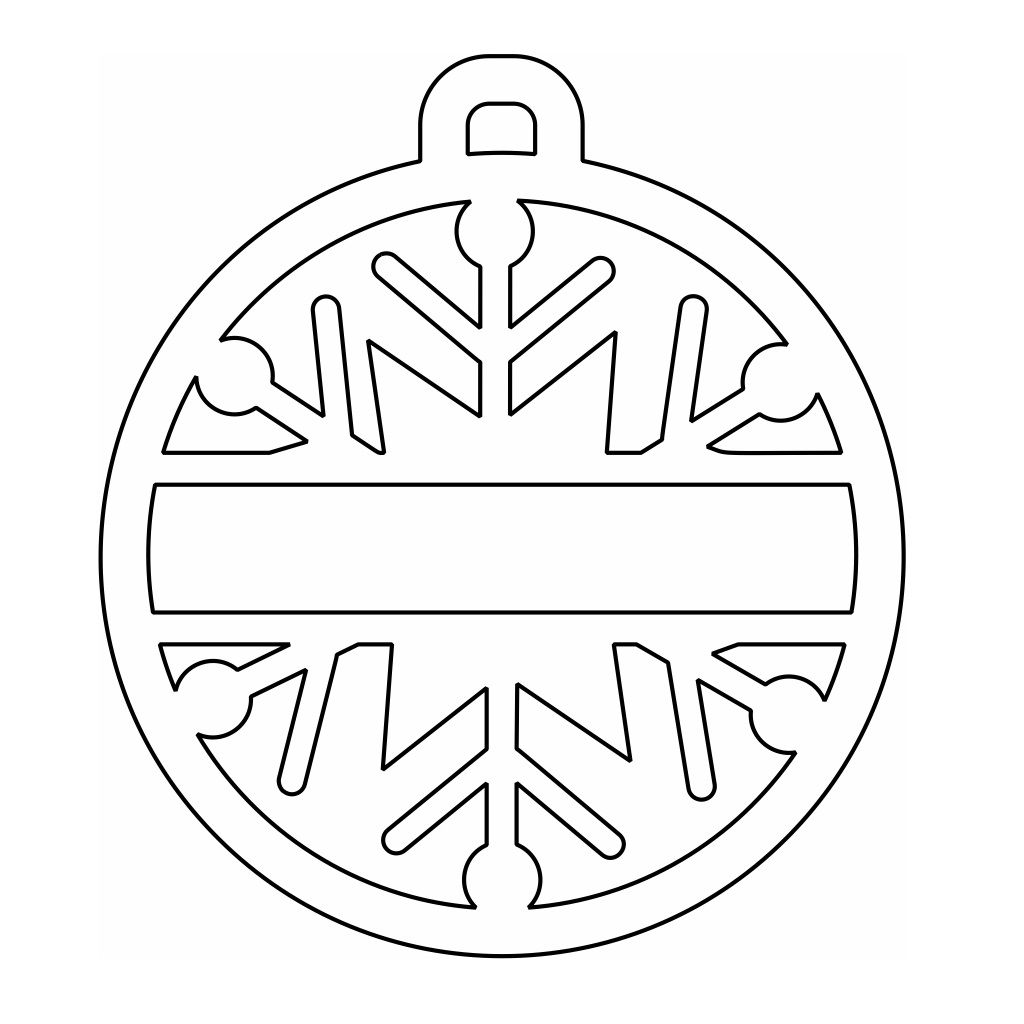 Laser Cut Personalised Snowflake Bauble CDR DXF EPS SVG File Free ...