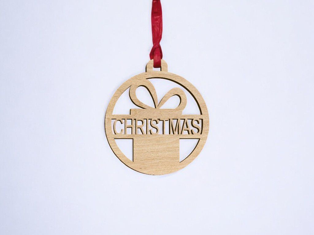 Laser Cut Personalised Gift Box Bauble CDR DXF EPS SVG File Free ...