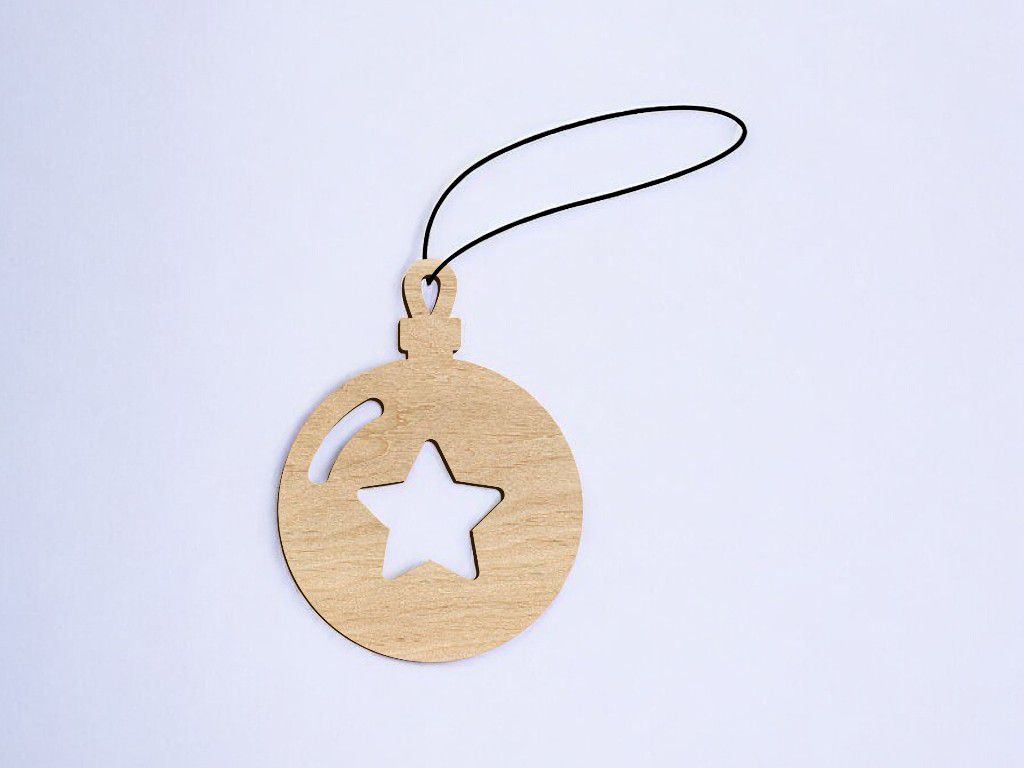 Laser Cut Star Bauble CDR DXF EPS SVG File Free Download | Vecty