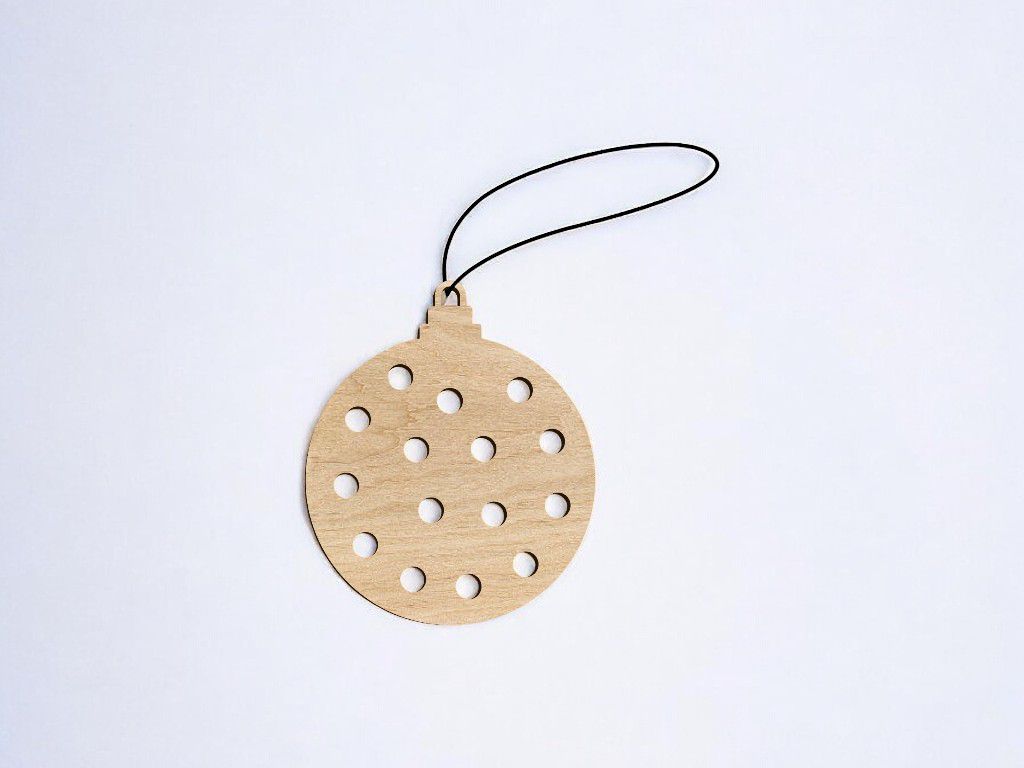 Laser Cut Christmas Bauble with Circle Pattern CDR DXF EPS SVG File ...
