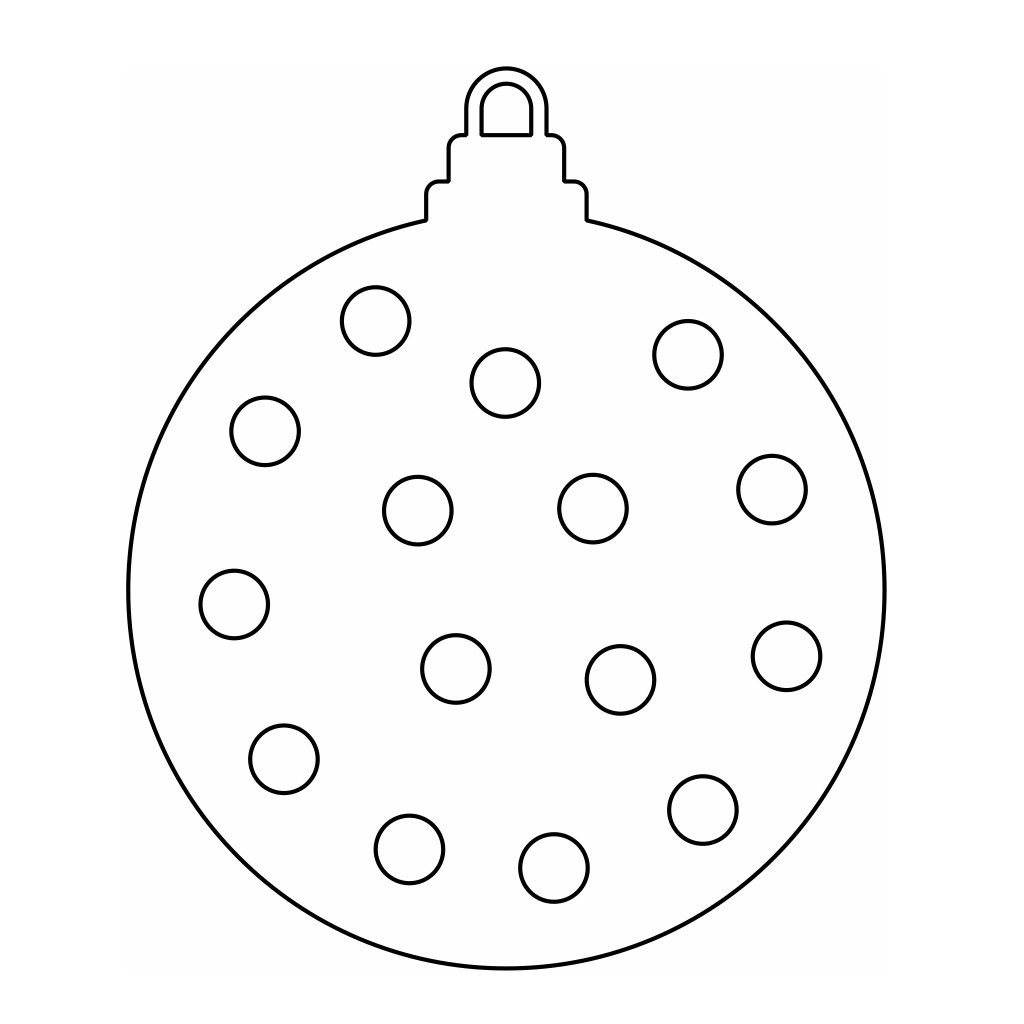 Laser Cut Christmas Bauble with Circle Pattern CDR DXF EPS SVG File ...
