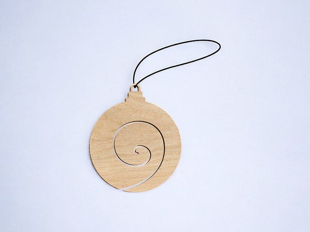 Laser Cut Spiral Christmas Bauble CDR DXF EPS SVG File Free Download ...