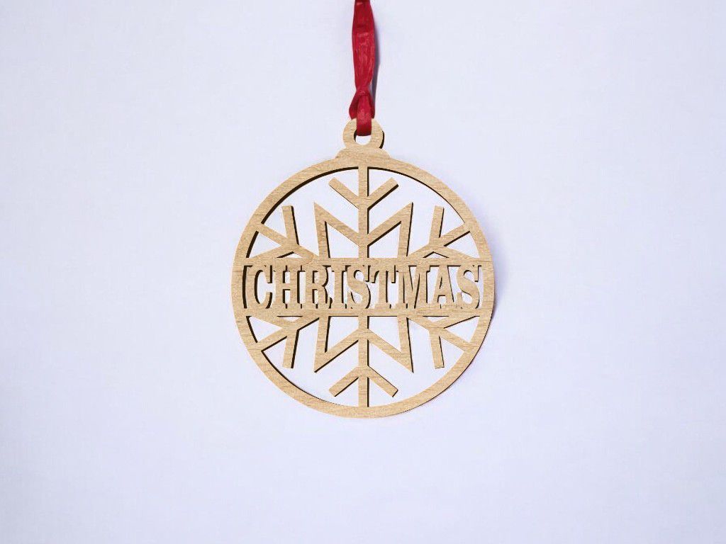 Laser Cut Custom Name Snowflake Bauble CDR DXF EPS SVG File Free ...