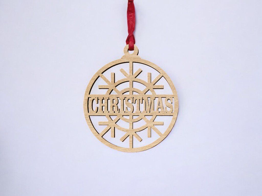 Laser Cut Personalised Decorative Snowflake Bauble CDR DXF EPS SVG File ...