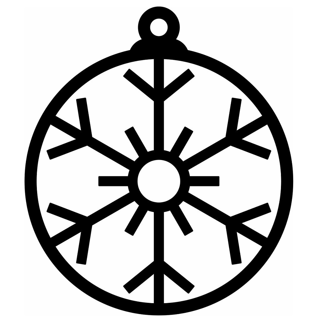Laser Cut Christmas Bauble Snowflake CDR DXF EPS SVG File Free Download ...