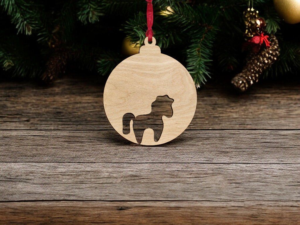 Laser Cut Christmas Horse Bauble CDR DXF EPS SVG File Free Download | Vecty