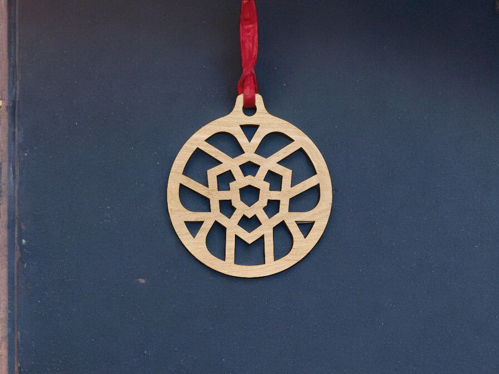Laser Cut Wooden Christmas Bauble Decoration CDR DXF EPS SVG File Free ...
