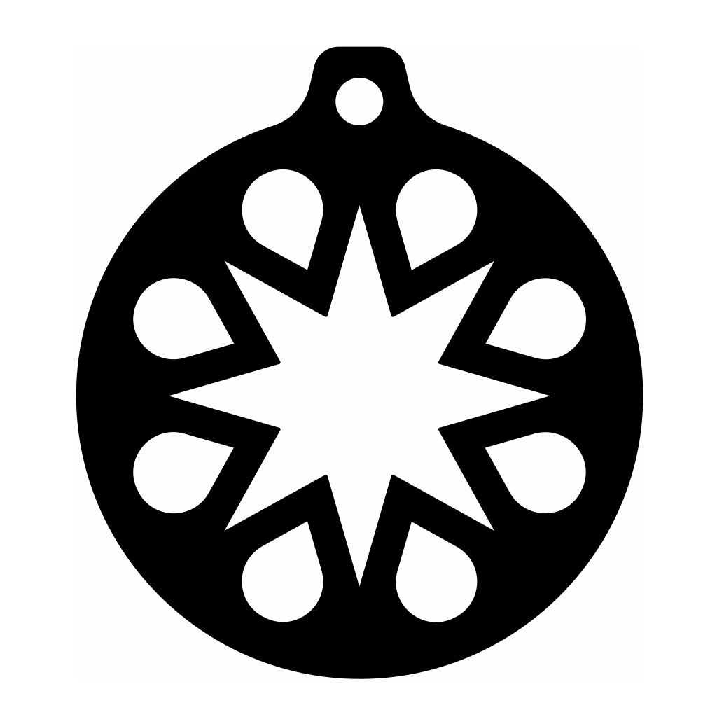 Laser Cut Christmas Bauble Seasonal Decor CDR DXF EPS SVG File Free ...