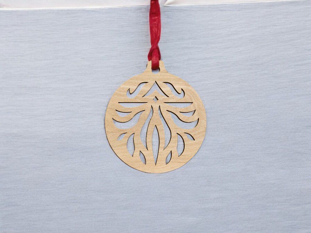 Laser Cut Floral Design Christmas Bauble CDR DXF EPS SVG File Free ...