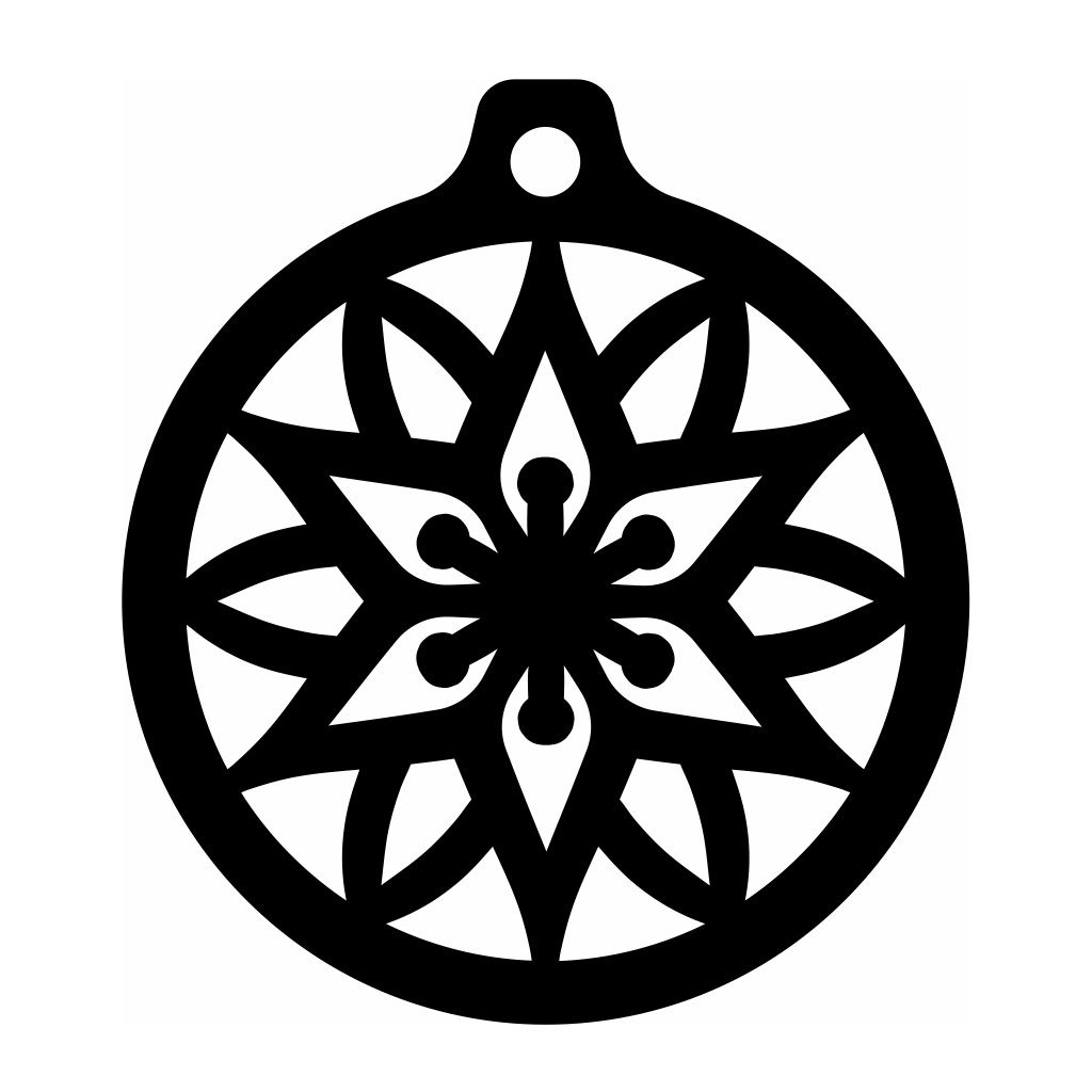 Laser Cut Snowflake Christmas Decoration Bauble CDR DXF EPS SVG File ...