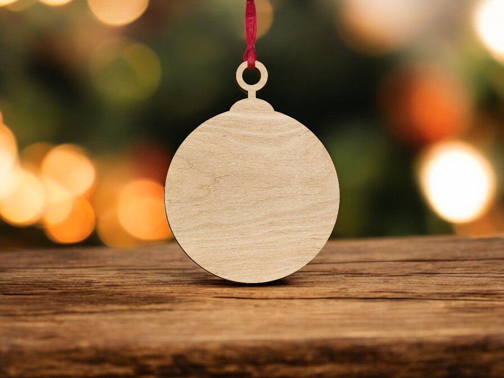 Laser Cut Christmas Bauble Craft CDR DXF EPS SVG File Free Download | Vecty