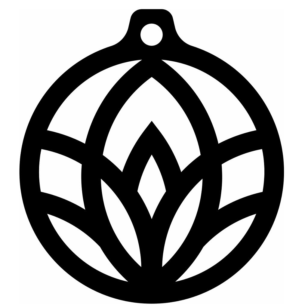 Laser Cut Lotus Flower Christmas Ornament CDR DXF EPS SVG File Free ...