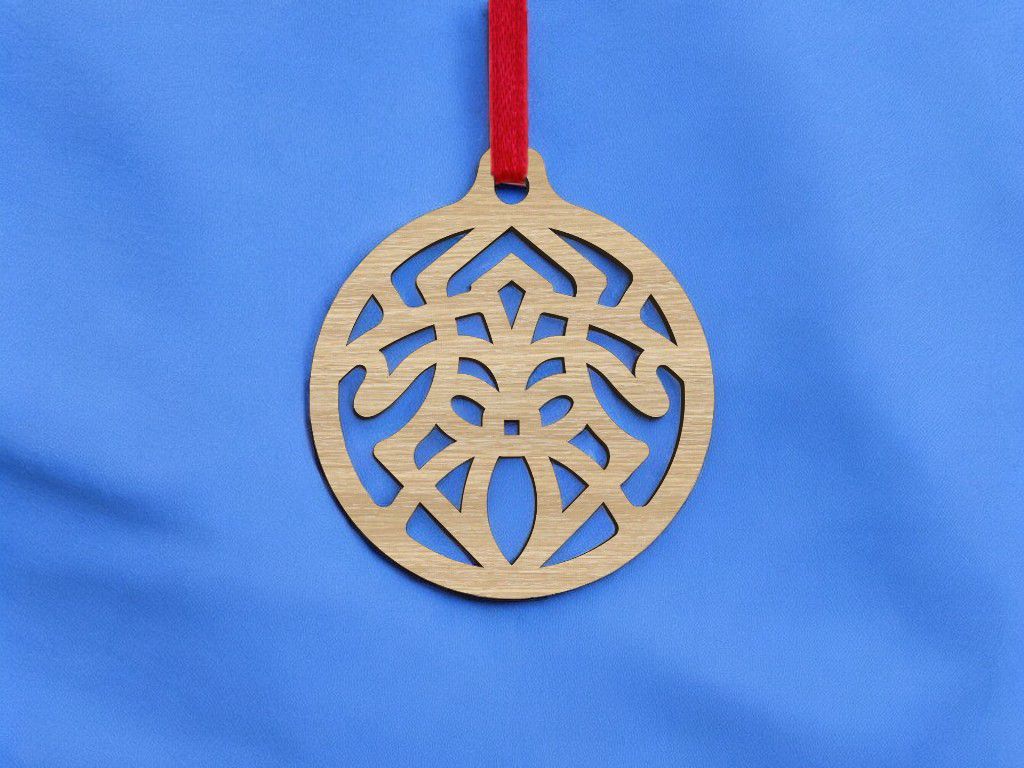 Laser Cut Xmas Tree Decoration Bauble CDR DXF EPS SVG File Free ...