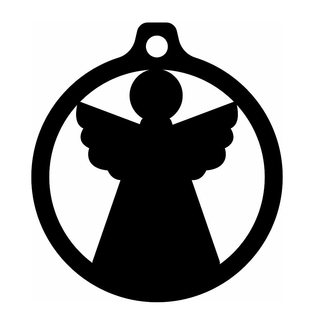 Laser Cut Angel Bauble CDR DXF EPS SVG File Free Download | Vecty
