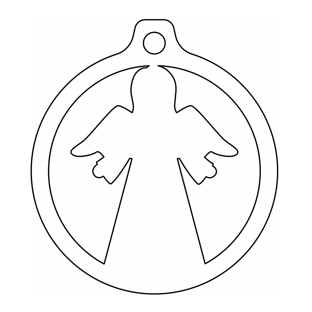 Laser Cut Angel Memorial Ornament CDR DXF EPS SVG File Free Download ...