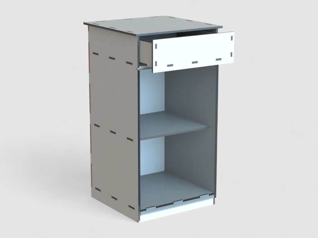 Laser Cut Storage Cabinet with Drawer CDR DXF File Free Download | Vecty
