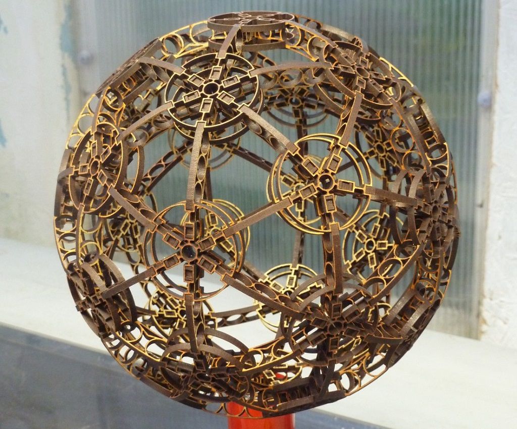 Laser Cut Decorative Sphere Wood Model CDR SVG File Free Download | Vecty