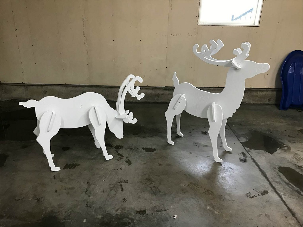 Laser Cut 3D Deer Wooden Model Head Up SVG File Free Download | Vecty