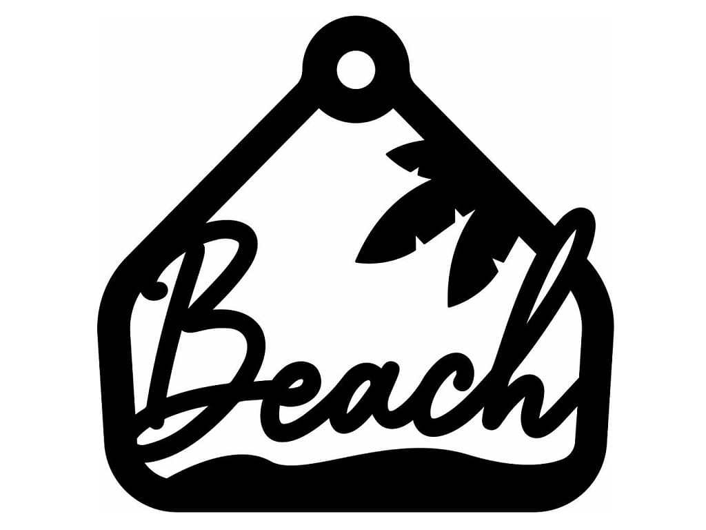 Laser Cut Beach Summer Sign CDR DXF SVG File Free Download | Vecty