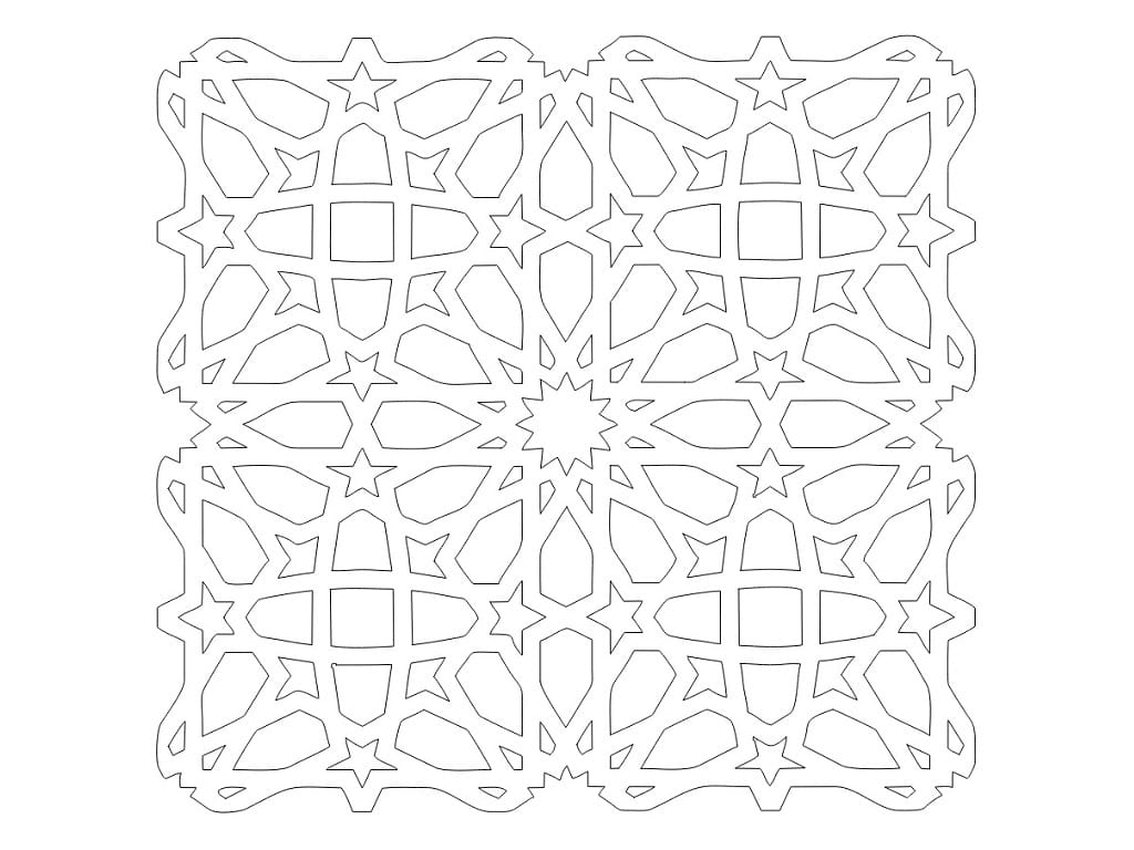 Laser Cut Geometric Pattern for Panel CDR File Free Download | Vecty