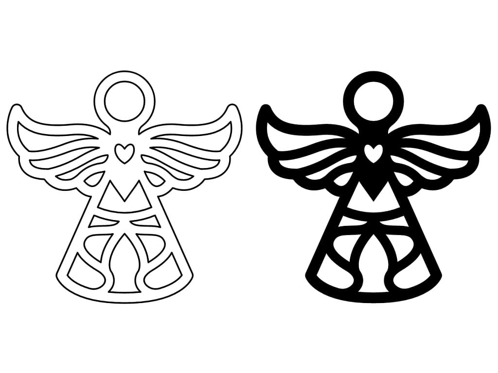 Laser Cut Wooden Angel Ornament CDR DXF SVG File Free Download | Vecty