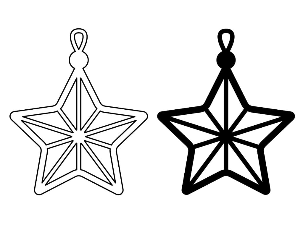 Laser Cut Wooden Star Christmas Ornament CDR DXF SVG File Free Download ...