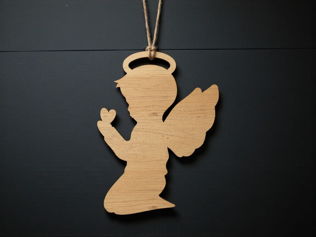 Laser Cut Wooden Angel Christmas Ornament CDR DXF SVG File Free ...