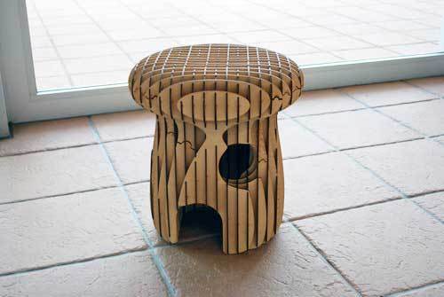 Laser Cut Wooden Mushroom Stool AI EPS PDF File Free Download | Vecty
