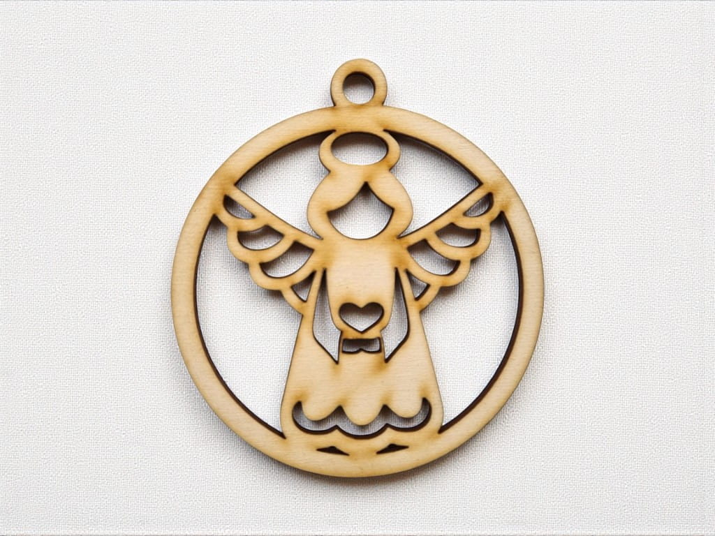 Laser Cut Angel Christmas Tree Hanging Ornament CDR DXF SVG File Free ...