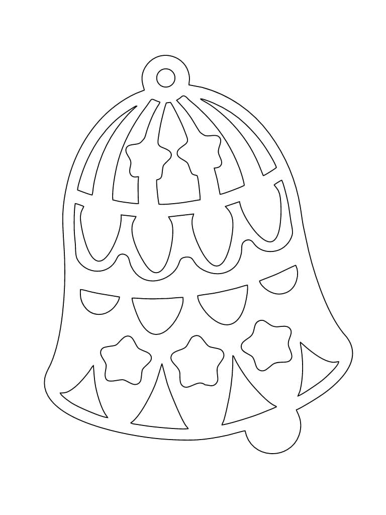 Laser Cut Bell Christmas Tree Hanging Ornament CDR DXF SVG File Free ...