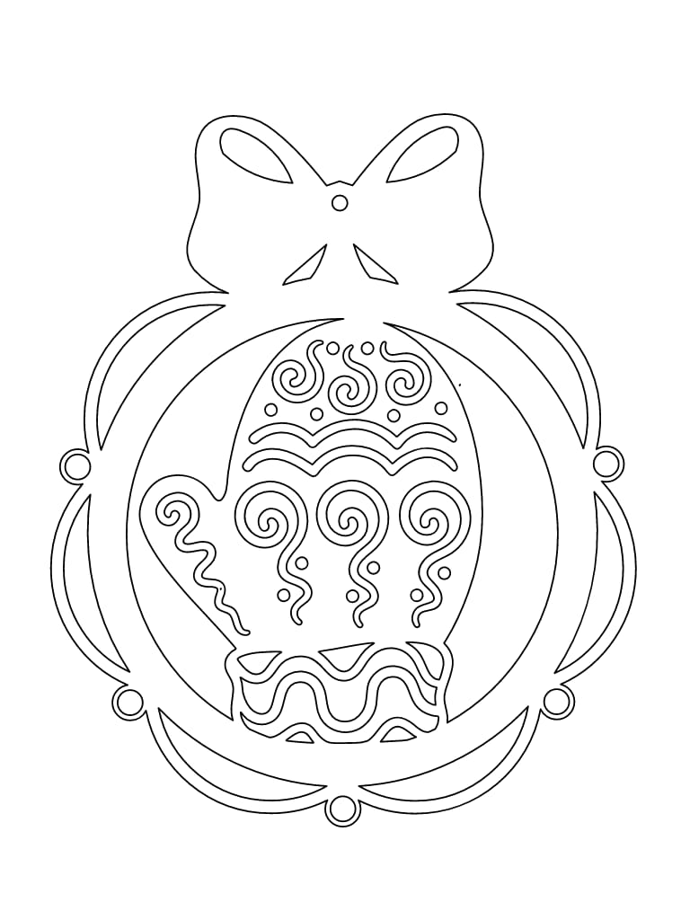 Laser Cut Mitten Christmas Ornament with Intricate Swirl Pattern CDR ...