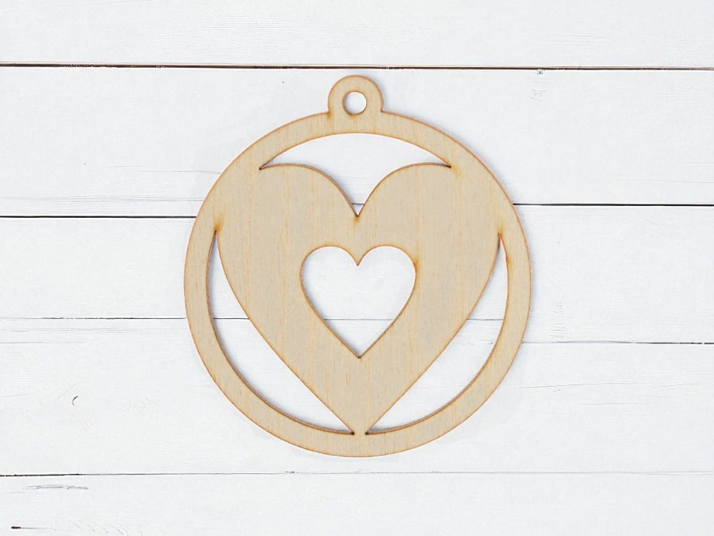 Laser Cut Heart Christmas Hanging Ornament CDR DXF SVG File Free ...