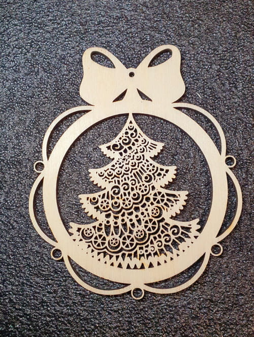 Laser Cut Filigree Style Christmas Tree Ornament CDR DXF SVG File Free ...