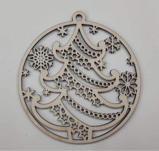 Laser Cut intricate Christmas Tree Ornament CDR DXF SVG File Free ...