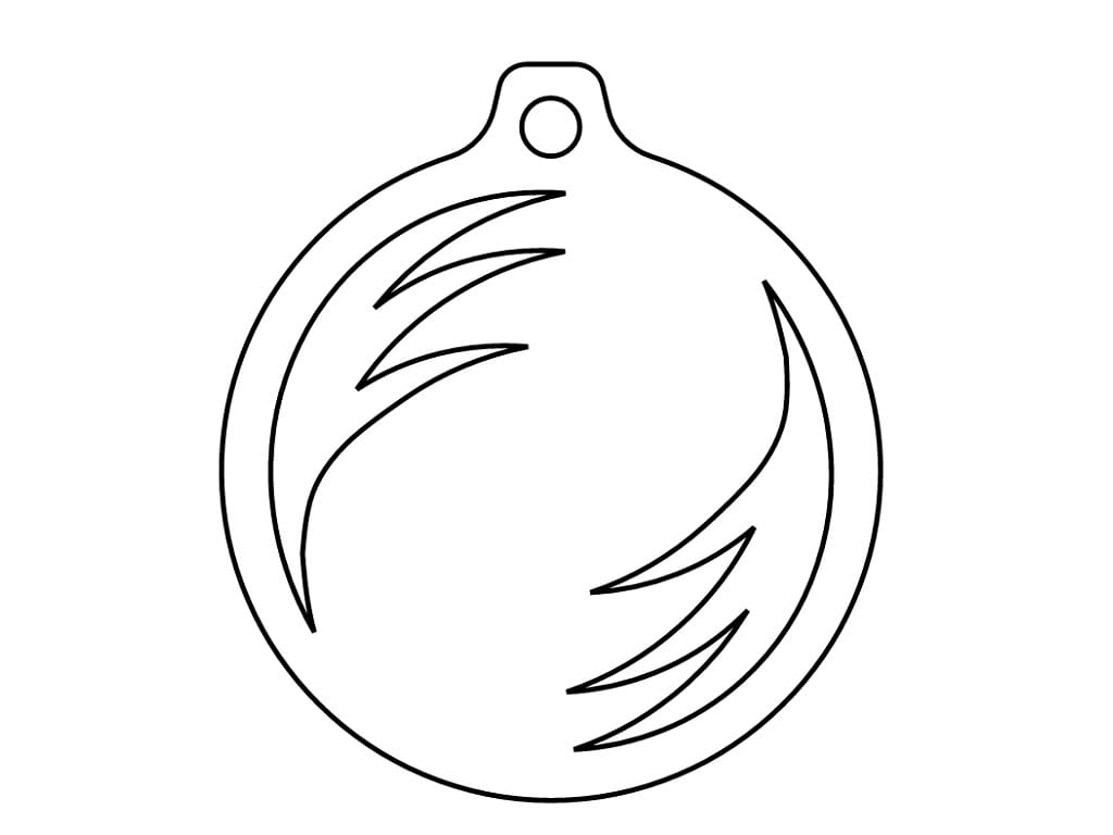 Laser Cut Abstract Design Christmas Ornament CDR DXF SVG File Free ...